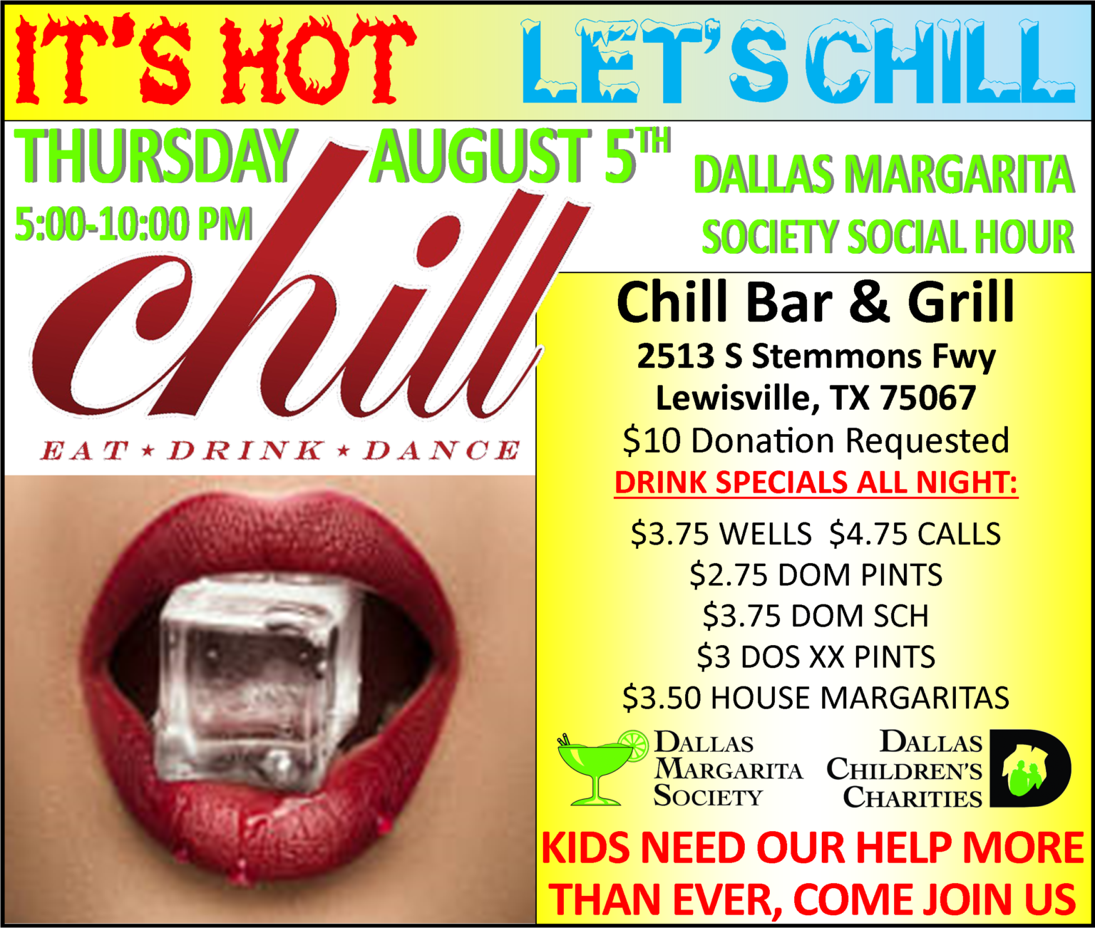 Dallas Margarita Society Chill Bar & Grill Happy Hour | Dallas ...